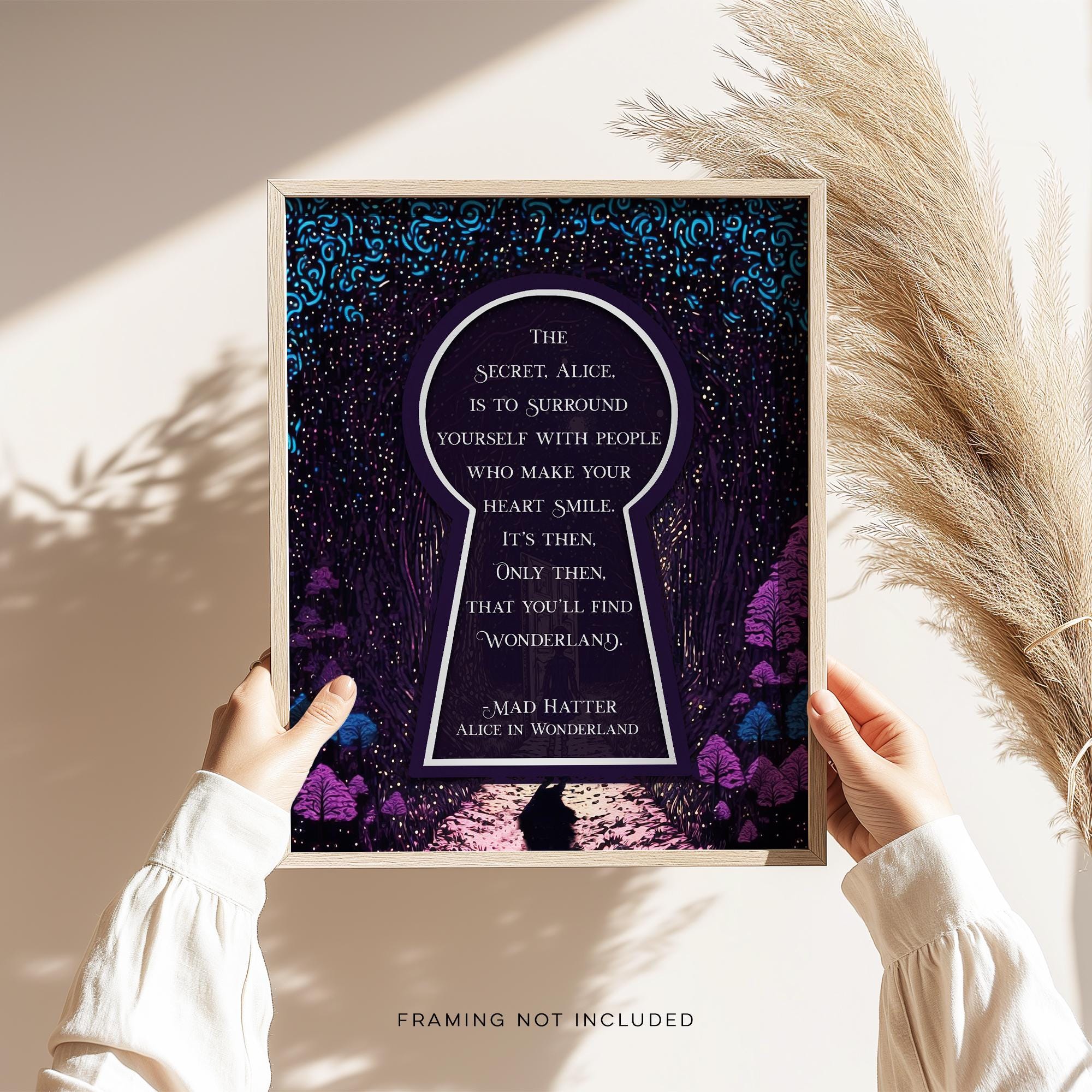 Alice in Wonderland Wall Art - the Secret Quote - Through the Keyhole ...