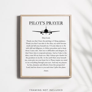 Pilot's Prayer Art Print: Aviation Gift - Etsy