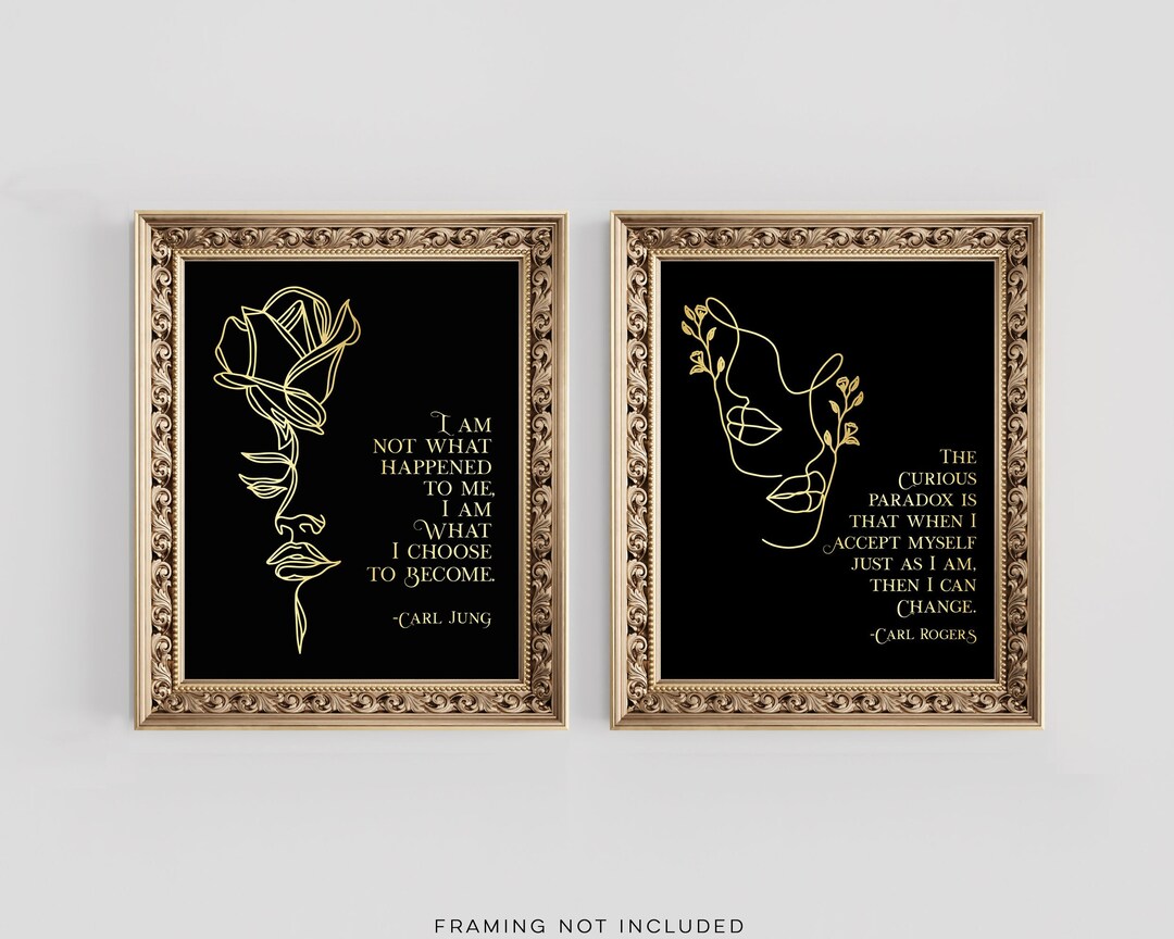 Counselor Office Decor - Set of 2 Therapy Quote Prints - Carl Jung ...