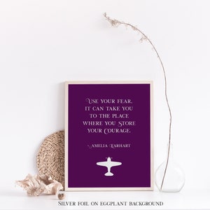Amelia Earhart Quote Foil Art Print: Aviation Gift (8.5x11 Inches) - Etsy