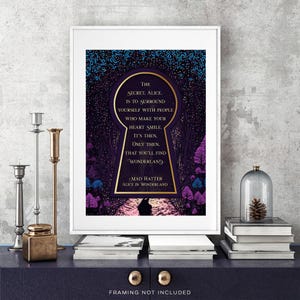 Alice in Wonderland Wall Art - the Secret Quote - Through the Keyhole ...