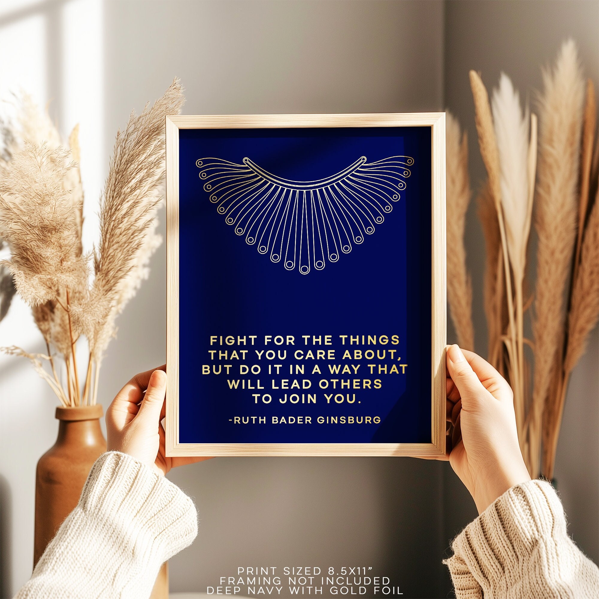 Ruth Bader Ginsburg Quote Print - Fight for the Things - Lawyer Gift ...