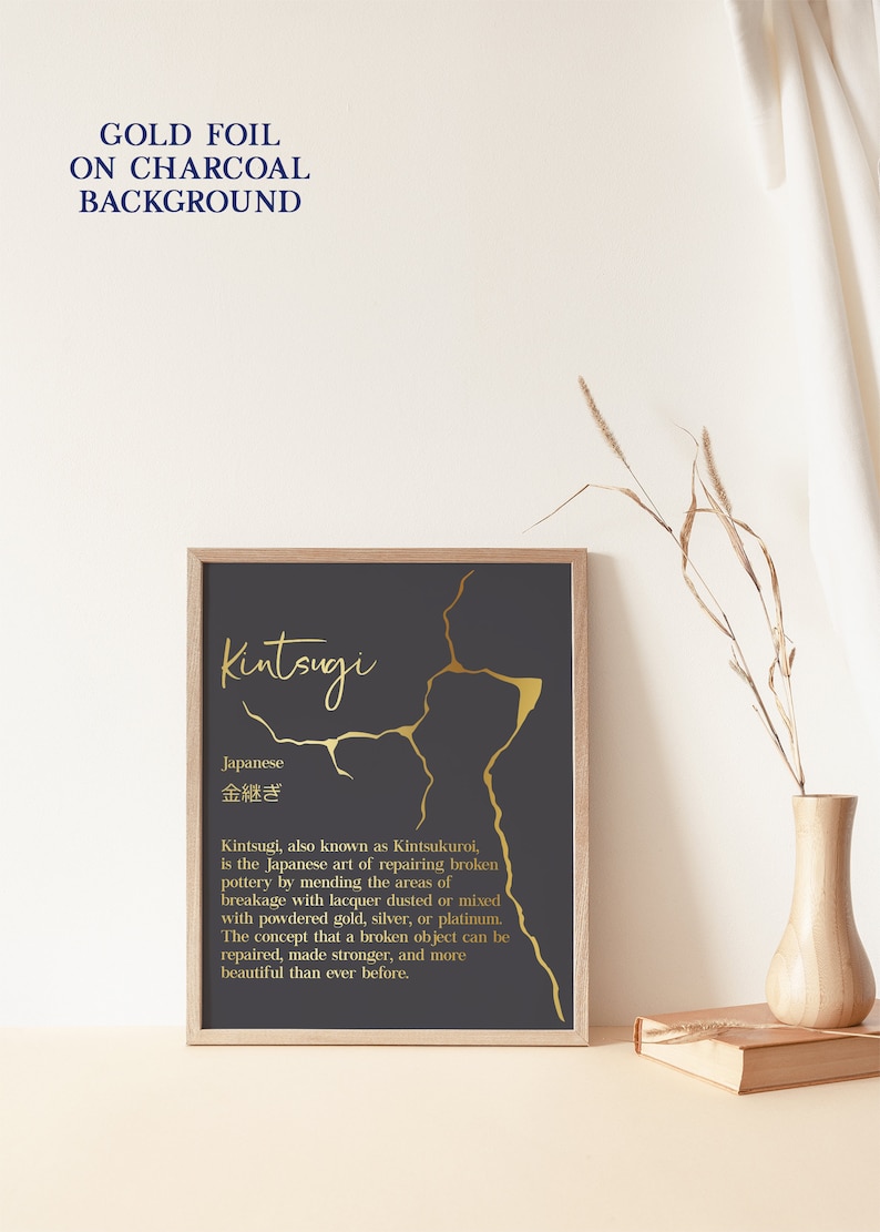 Kintsugi Definition Print Kintsukuroi Definition Japanese - Etsy