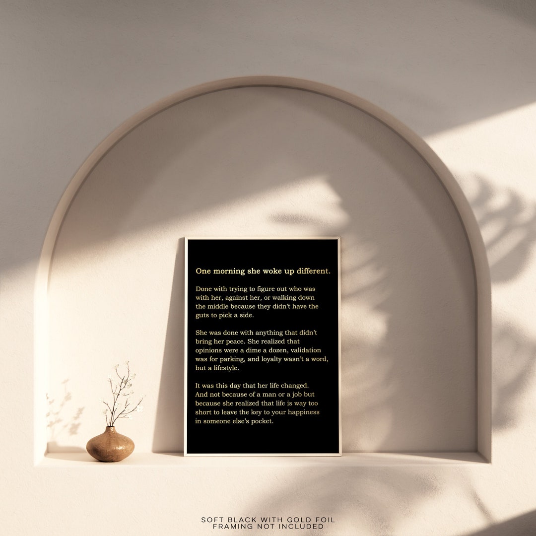 One Morning She Woke up Different - Feminist Print - Female Empowerment ...