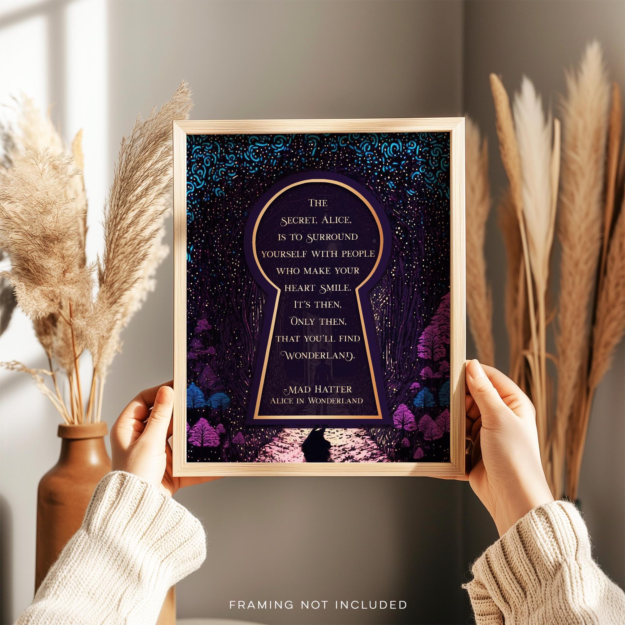 Alice in Wonderland Wall Art - the Secret Quote - Through the Keyhole ...