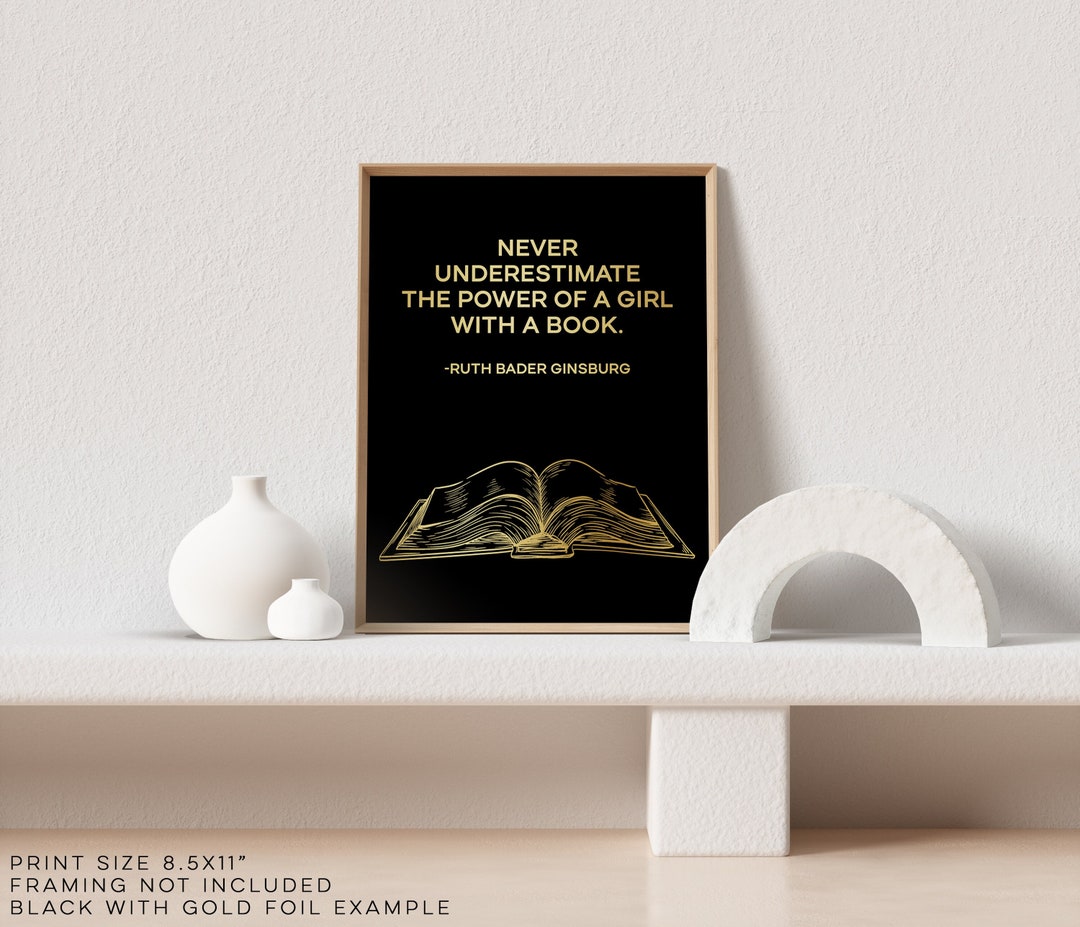 Ruth Bader Ginsburg Quote Foil Print: Feminist Lawyer Gift (8.5x11 ...