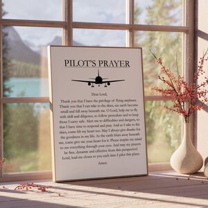 Pilot's Prayer Art Print: Aviation Gift - Etsy