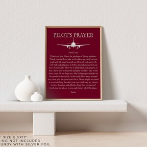 Pilot Gifts for Men - Airman Gift - Pilot's Prayer - Aviation Art Print ...