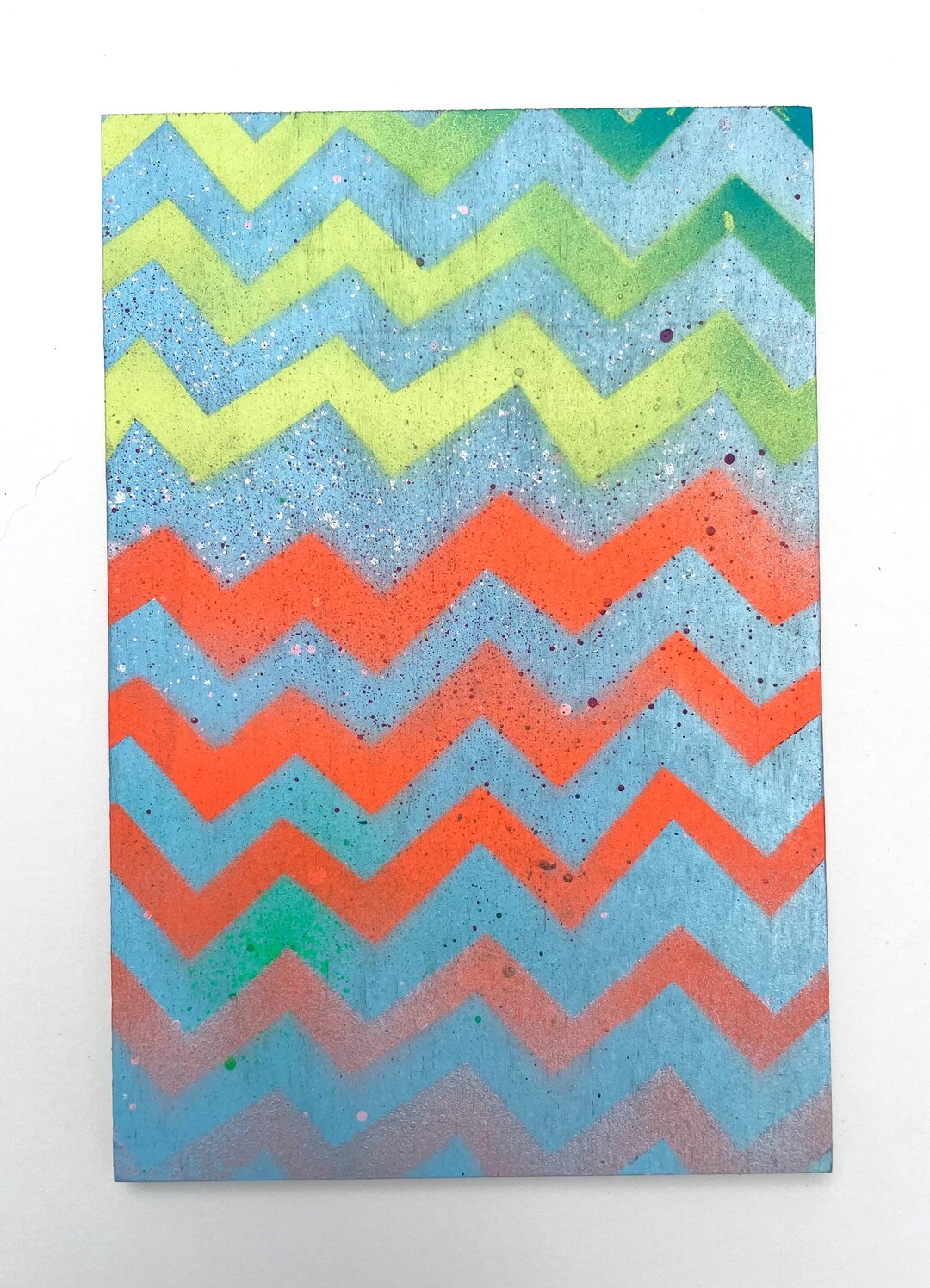 Zigzag Tint Pattern Ombré Fade Wall Art - Etsy