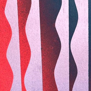 Bumpy Wave Fire Ice Ombré Fade Wall Art - Etsy