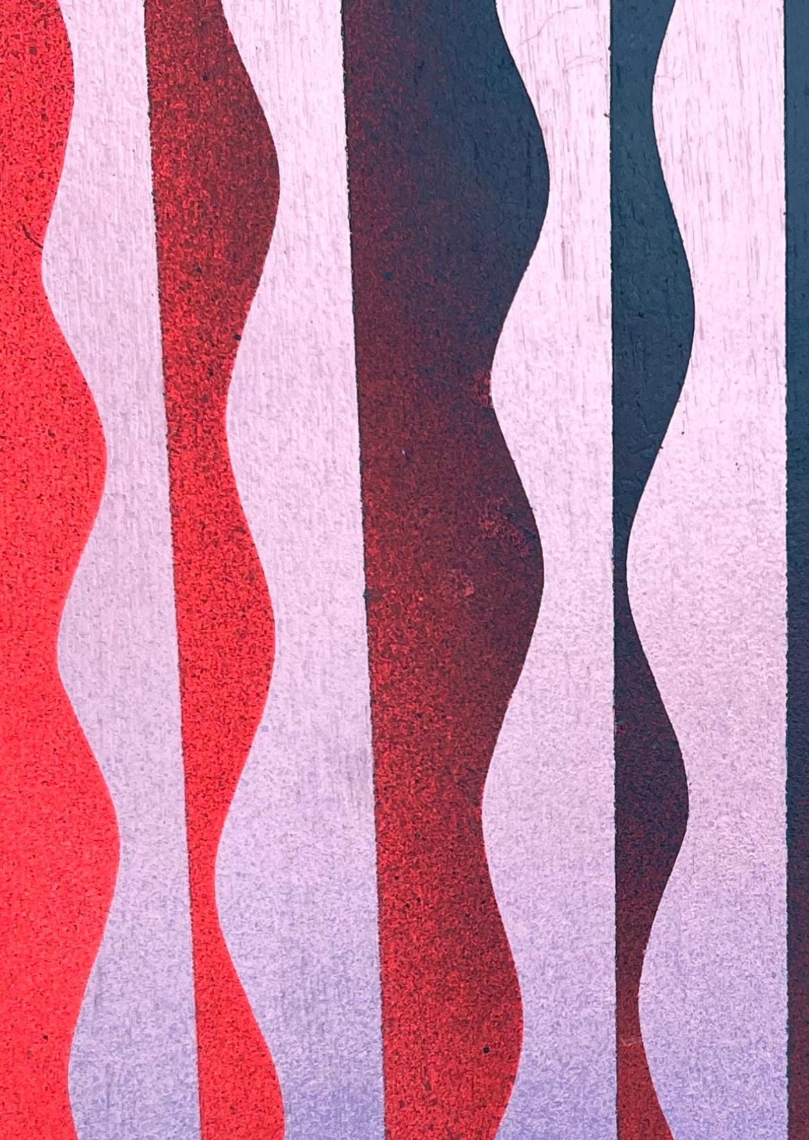 Bumpy Wave Fire Ice Ombré Fade Wall Art - Etsy