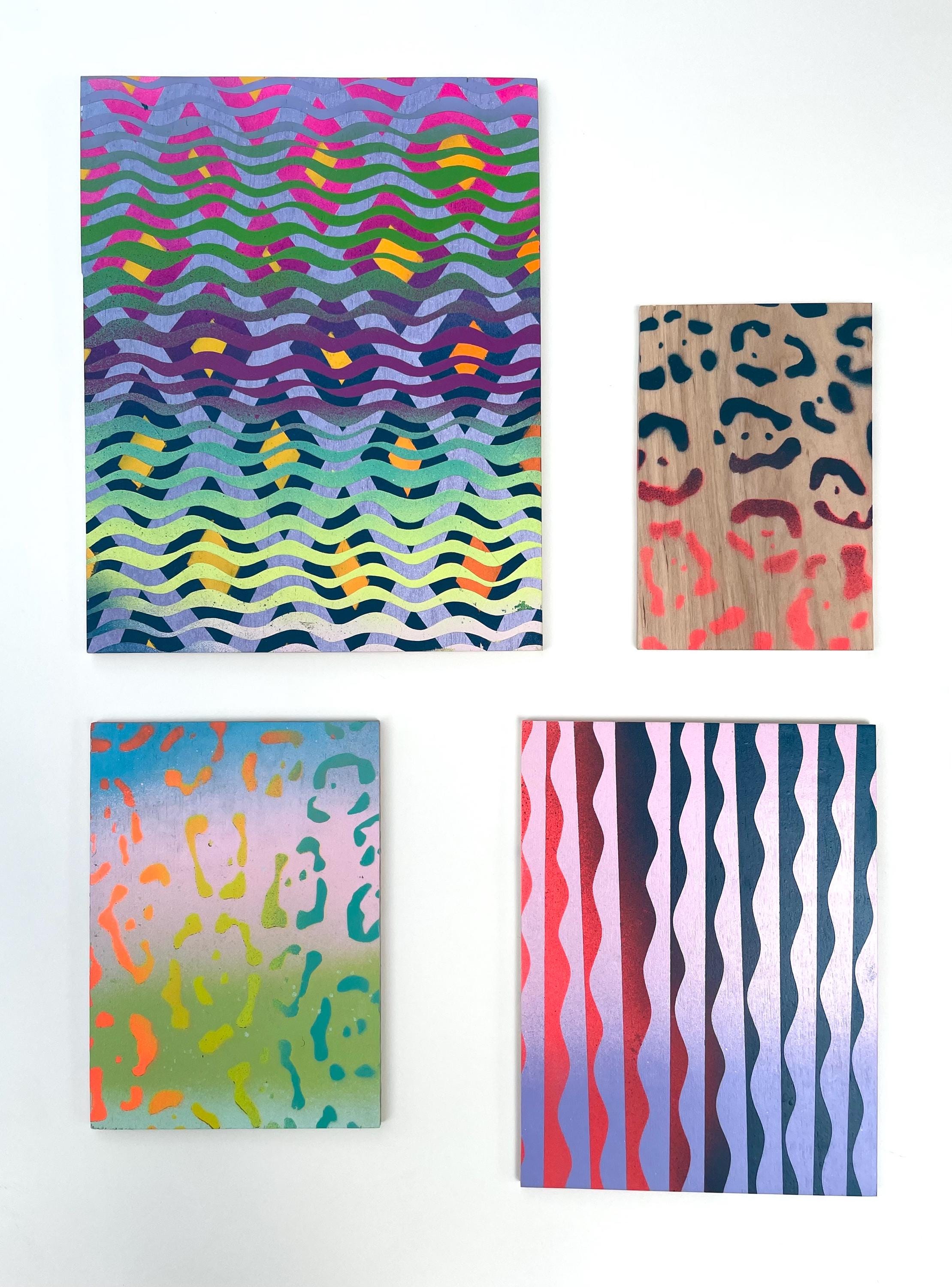 Bumpy Wave Fire Ice Ombré Fade Wall Art - Etsy