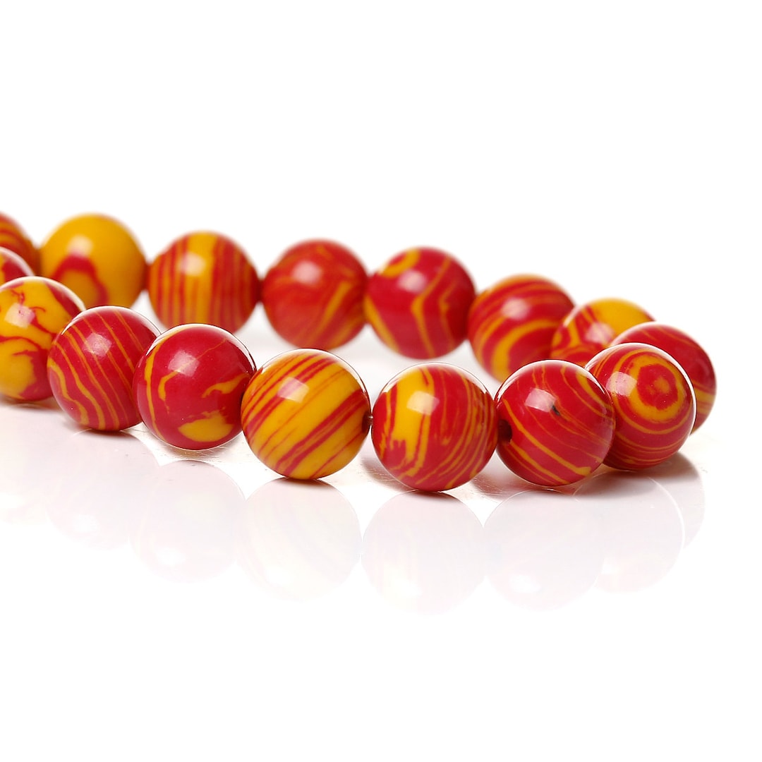 Fireball Fordite Beads-6mm - Etsy