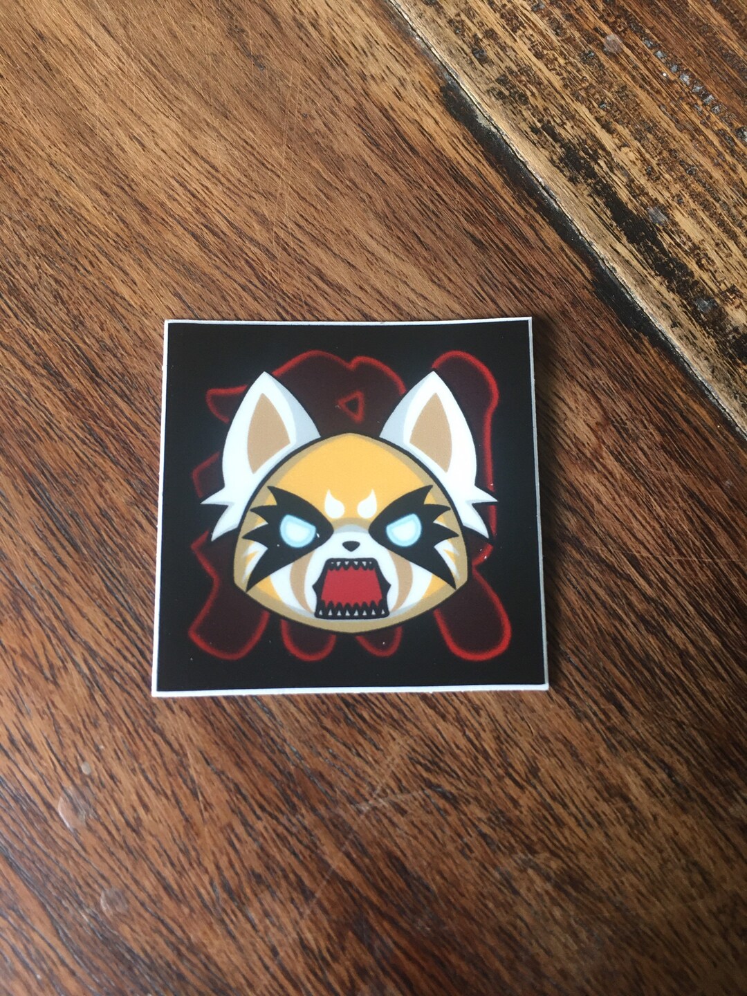 Rage Panda Retsuko Sticker, Red Panda, Kawaii Karaoke Singing Animal ...