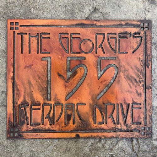 Craftsman Address Sign Craftsman Personalized Address - Etsy