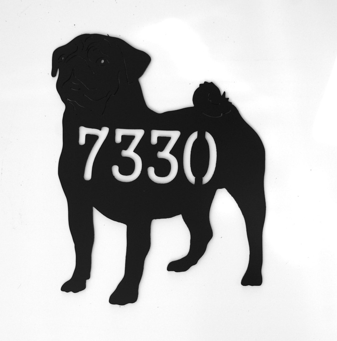 Personalized Pug Address Metal Sign Custom Pug Address - Etsy