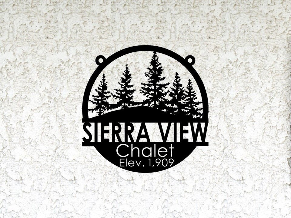 Personalized pine tree sign Personalized Name Metal Sign | Etsy