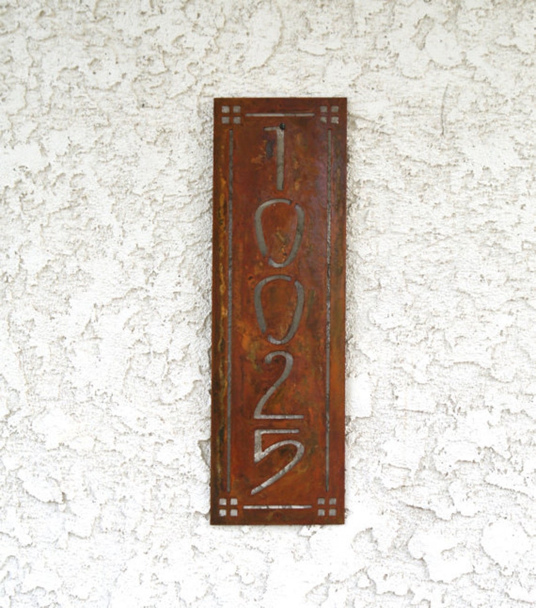 Vertical Personalized Metal Address Sign - Custom Address Sign-metal ...