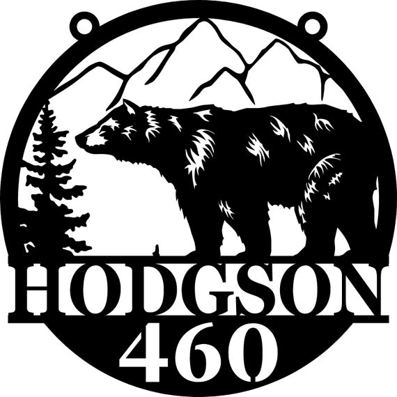 Bear Address Sign Personalized Address Metal Sign Custom | Etsy