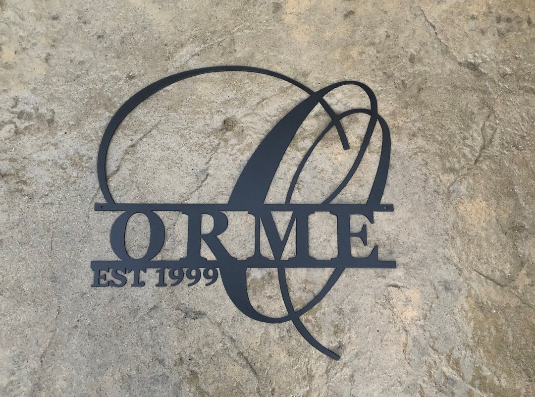 Monogram Personalized Monogram Monogram Letter Sign Metal Name Sign ...