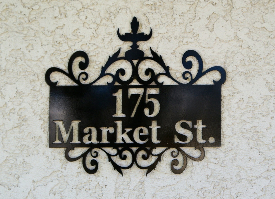 Personalized Address Metal Sign - Custom Address Sign-made in Usa-gift ...