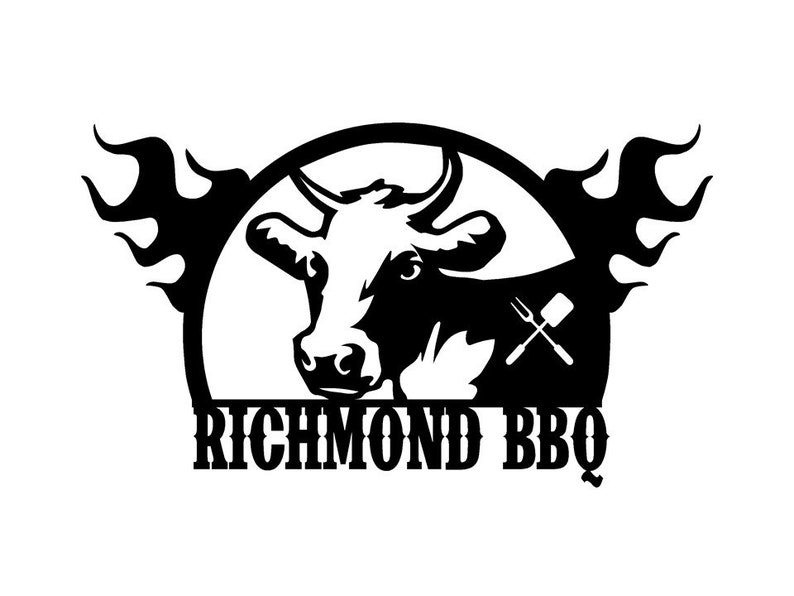 BBQ Sign Personalized BBQ Metal Sign Custom BBQ Sign Cow - Etsy