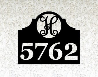 Monogrammed address sign monogram address plaque monogram