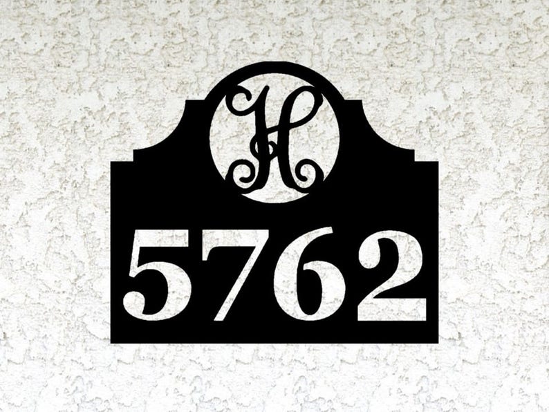 Monogrammed Address Sign Monogram Address Plaque Monogram - Etsy
