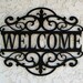 Welcome Metal Sign Custom Metal Name Sign | Etsy