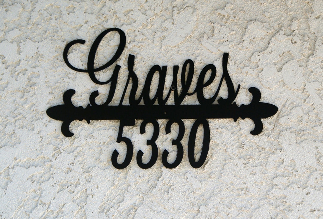 Personalized Family Address Metal Sign - Custom Metal Last Name Sign - Etsy