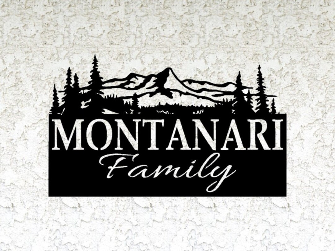 Personalized Mountain Name Metal Sign - Custom Metal Name Sign ...