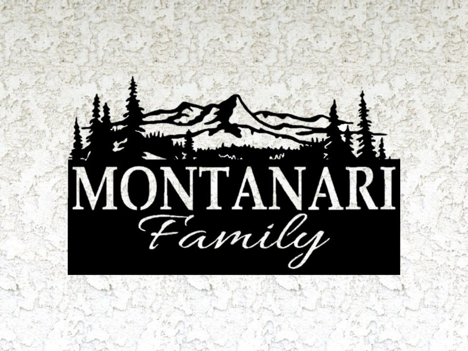 Personalized Mountain Name Metal Sign - Custom Metal Name Sign ...