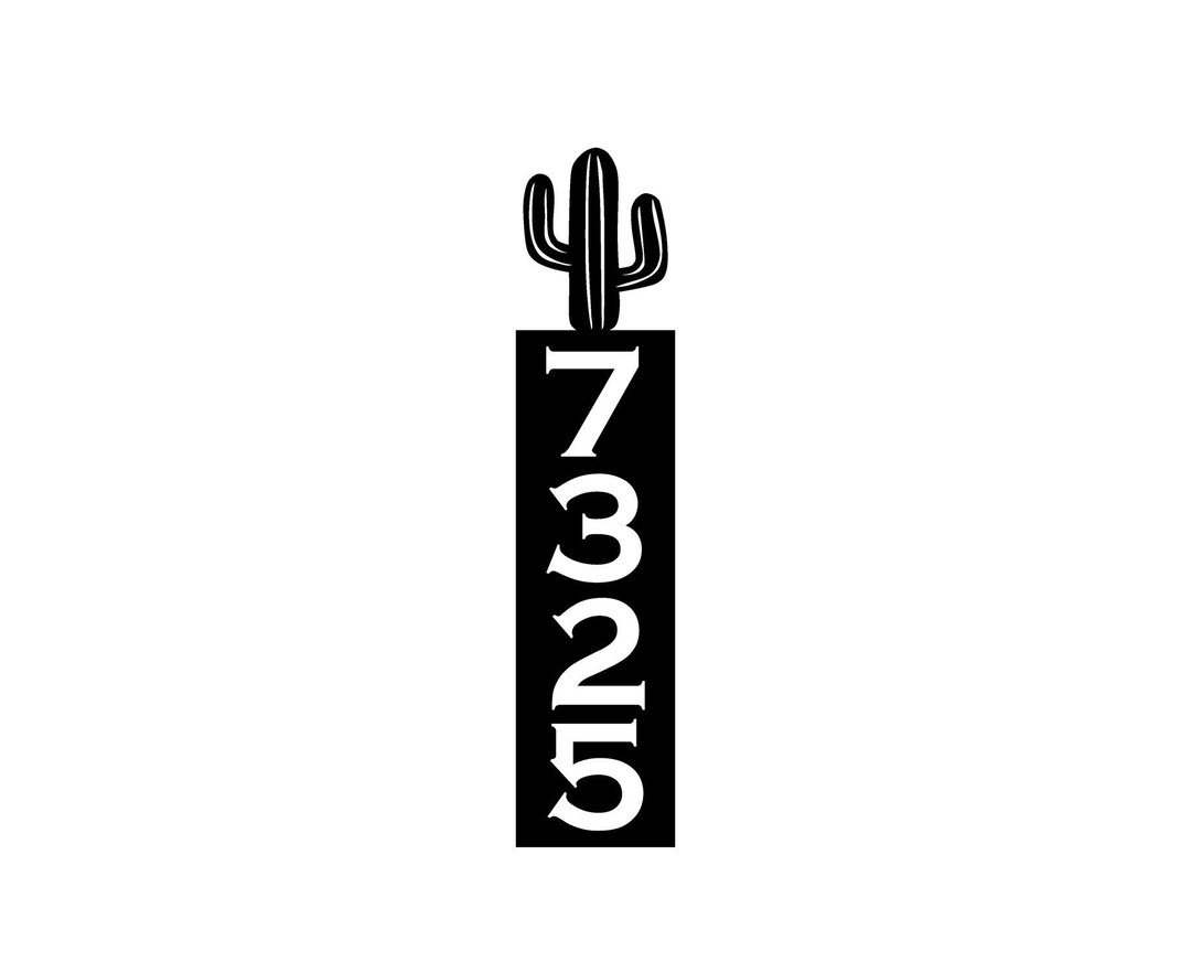 Metal Saguaro Cactus Address Sign - Saguaro Cactus Personalized Address ...