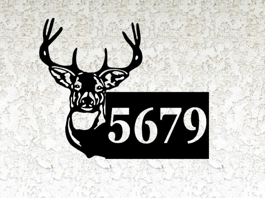 Deer Address Sign Personalized Address Metal Sign Custom - Etsy