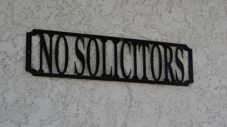 No Solicitors Sign - No Solicitors Metal Sign-made in USA - Etsy