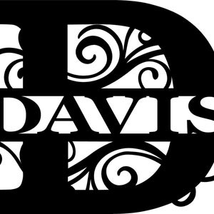 Monogram Sign - Metal Monogram - Personalized Name Sign - Custom Metal ...