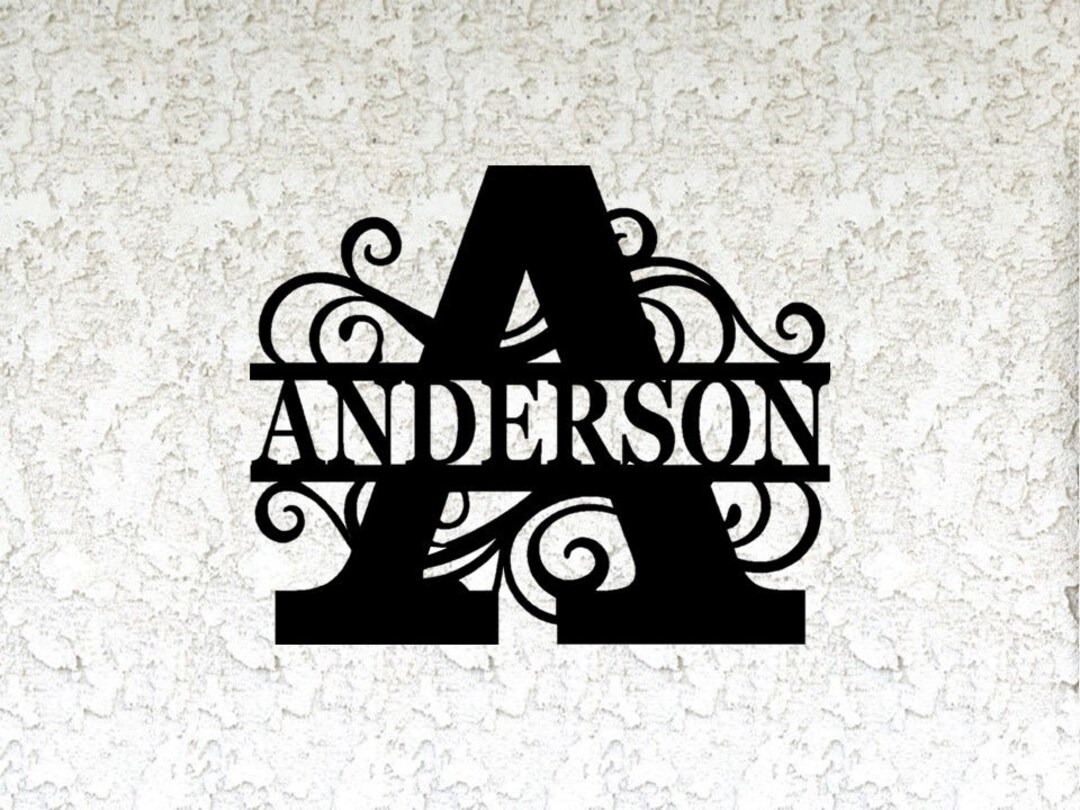Monogram Sign - Metal Monogram - Personalized Name Sign - Custom Metal ...
