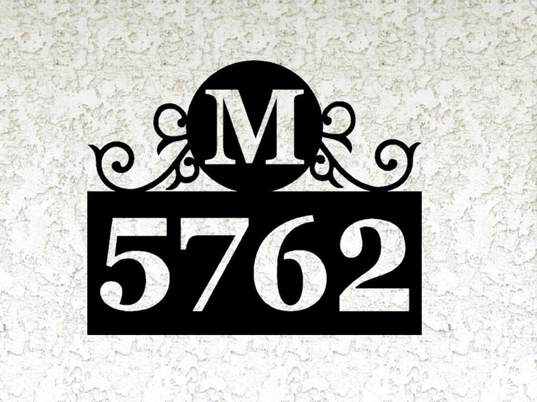 Monogrammed Address Sign Monogram Address Plaque Monogram Letter ...