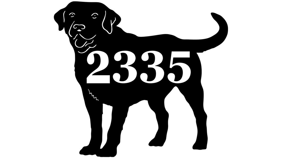 Personalized Labrador Retriever Address Metal Sign - Custom Labrador ...