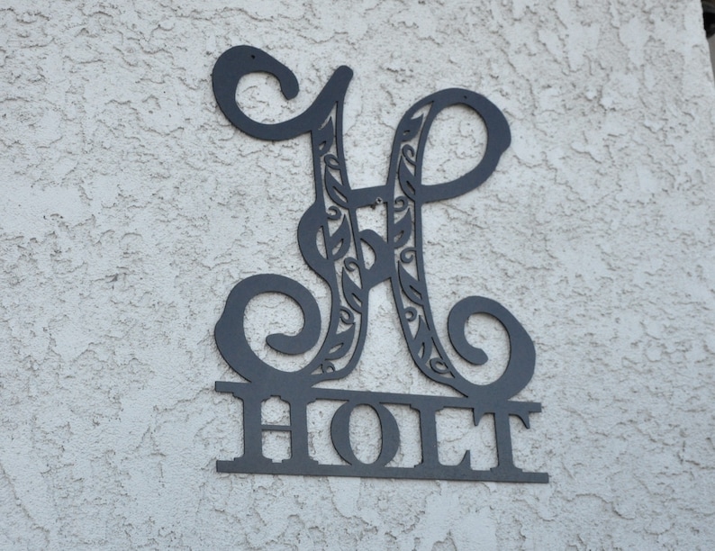 Monogram - Personalized Monogram - Monogram Letter Sign - Metal Name ...