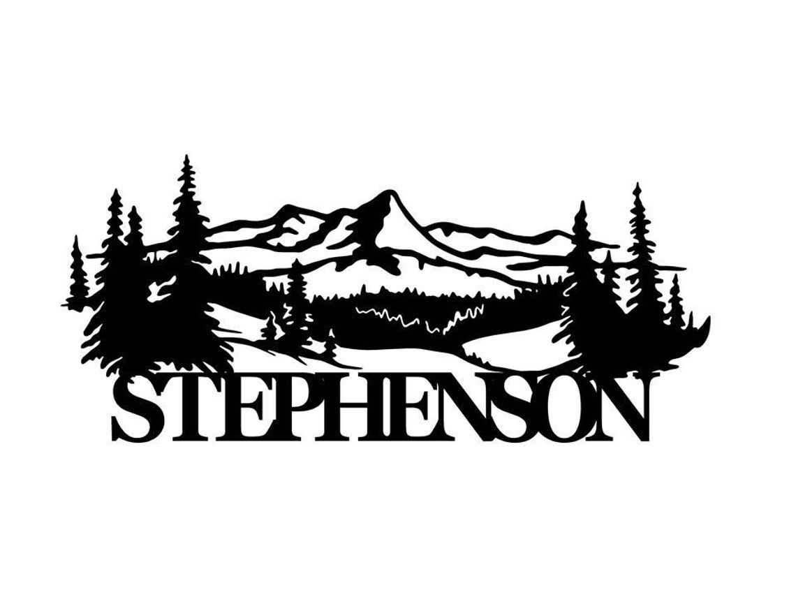 Personalized Mountain Name Metal Sign Custom Metal Name Sign - Etsy