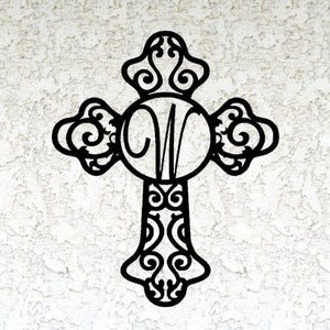 Monogram Cross - Christian Cross - Metal Cross - - Etsy