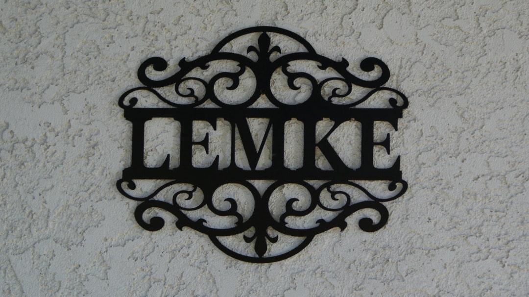 Personalized Name Metal Sign - Custom Metal Name Sign-scroll Sign - Etsy