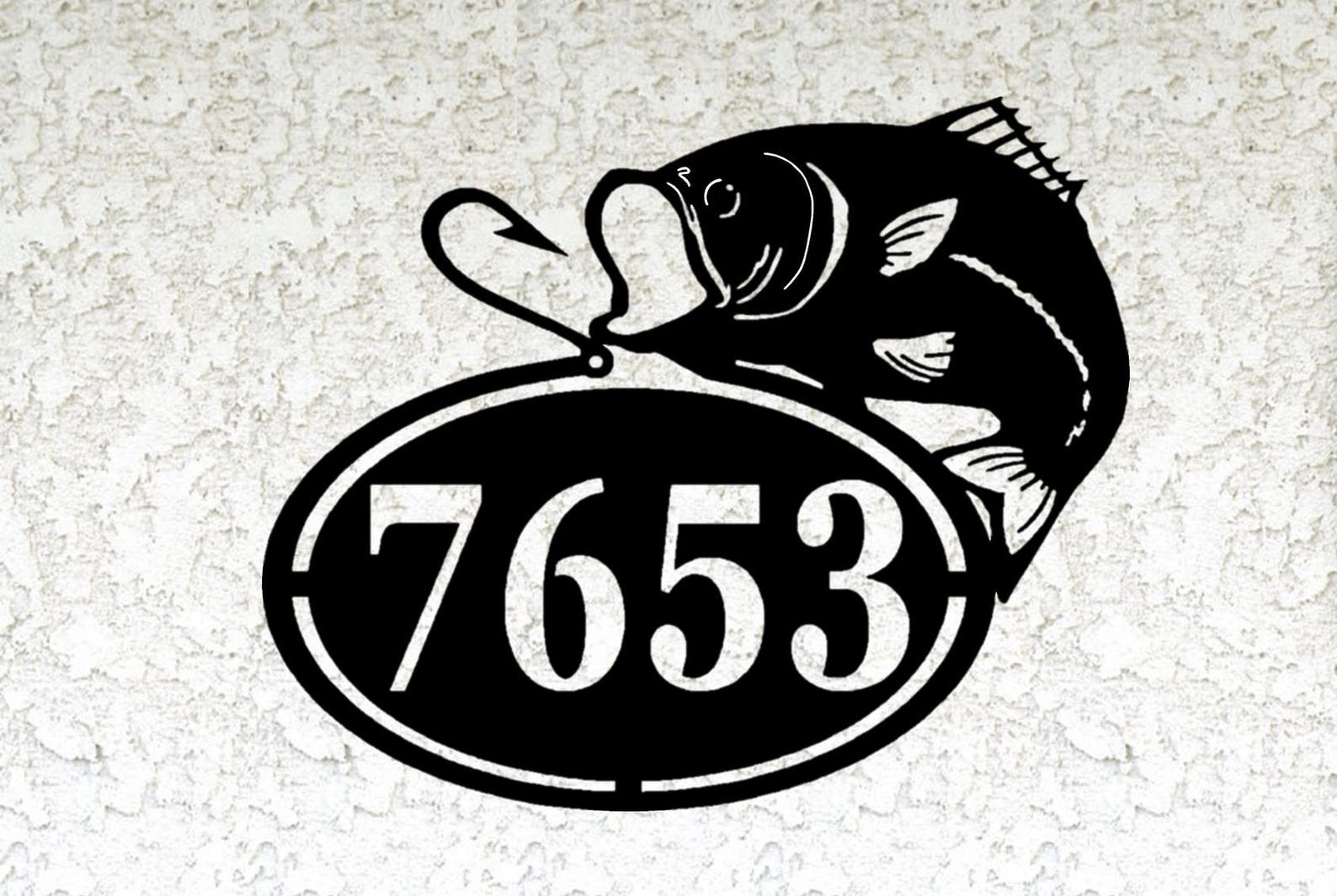 Bass Address Sign Personalized Address Metal Sign Custom - Etsy