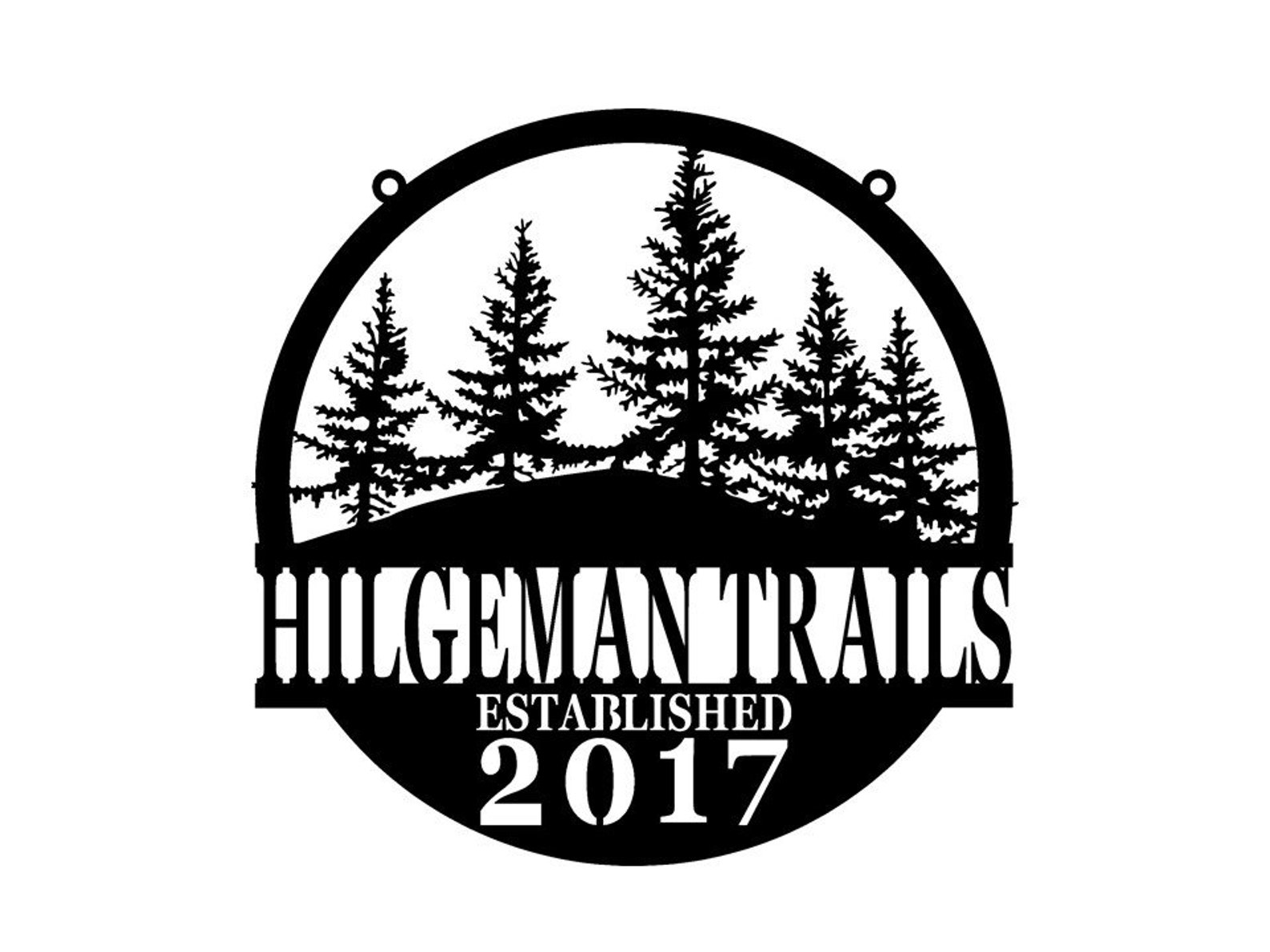 Personalized Pine Tree Sign Personalized Name Metal Sign | Etsy