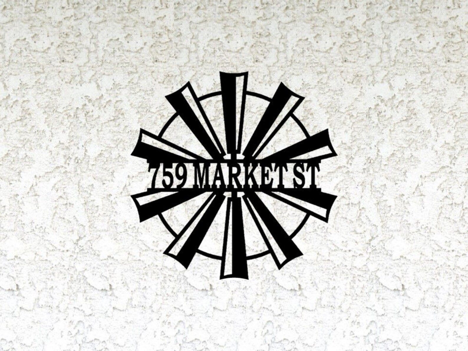 Windmill Address Sign Personalized Address Metal Sign - Etsy