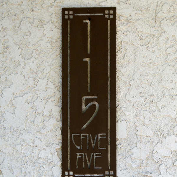 Vertical Address Plaque - Etsy