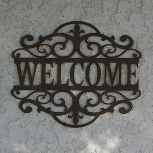 Welcome Metal Sign - Custom Metal Name Sign - Etsy