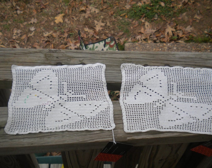 Filet Crochet butterfly, Set of 2 - Etsy