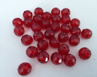 Vintage Matte Deep Red Plastic Disc Bead 20 Pcs. 5 X 30 Mm. - Etsy